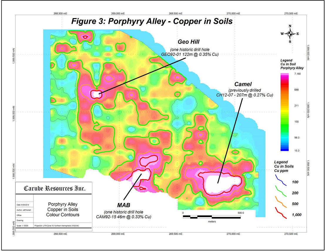 New Large 1.2 km by 0.5 km Copper Anomaly Defined at Carube/Miocene ...